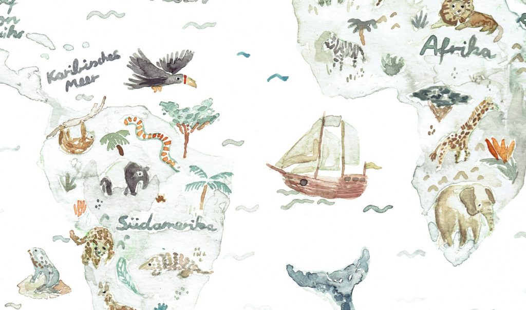 Unsere Welt Poster Weltkarte 50 x 70 cm